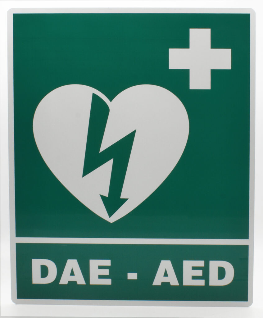 Letrero frontal DEA DEA 29x36 cm para desfibrilador - PVS-SPA